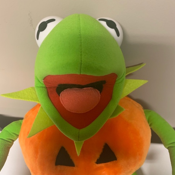 Nanco | Holiday | Vtg Kermit The Frog Muppet Pumpkin Halloween Plush ...
